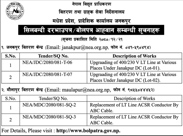 NEA invites bidders for upgradation work | Bojho